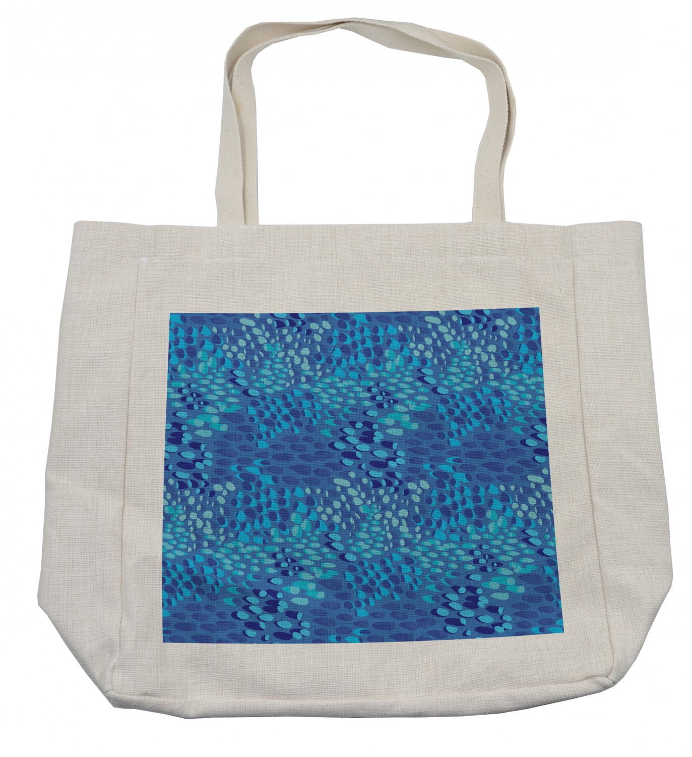 Aqua Shopping Bag, Animal Pattern Inspired by Tropical Fish Skin Scales ...