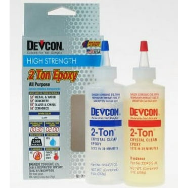 Devcon 8.5oz 5 Minute Epoxy 1500lb Waterproof Glue 4.25oz - Walmart.com