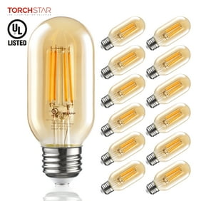 TriGlow (12-Pack) LED 2-Watt (25W Equivalent) S14 Amber Glass Bulb ...