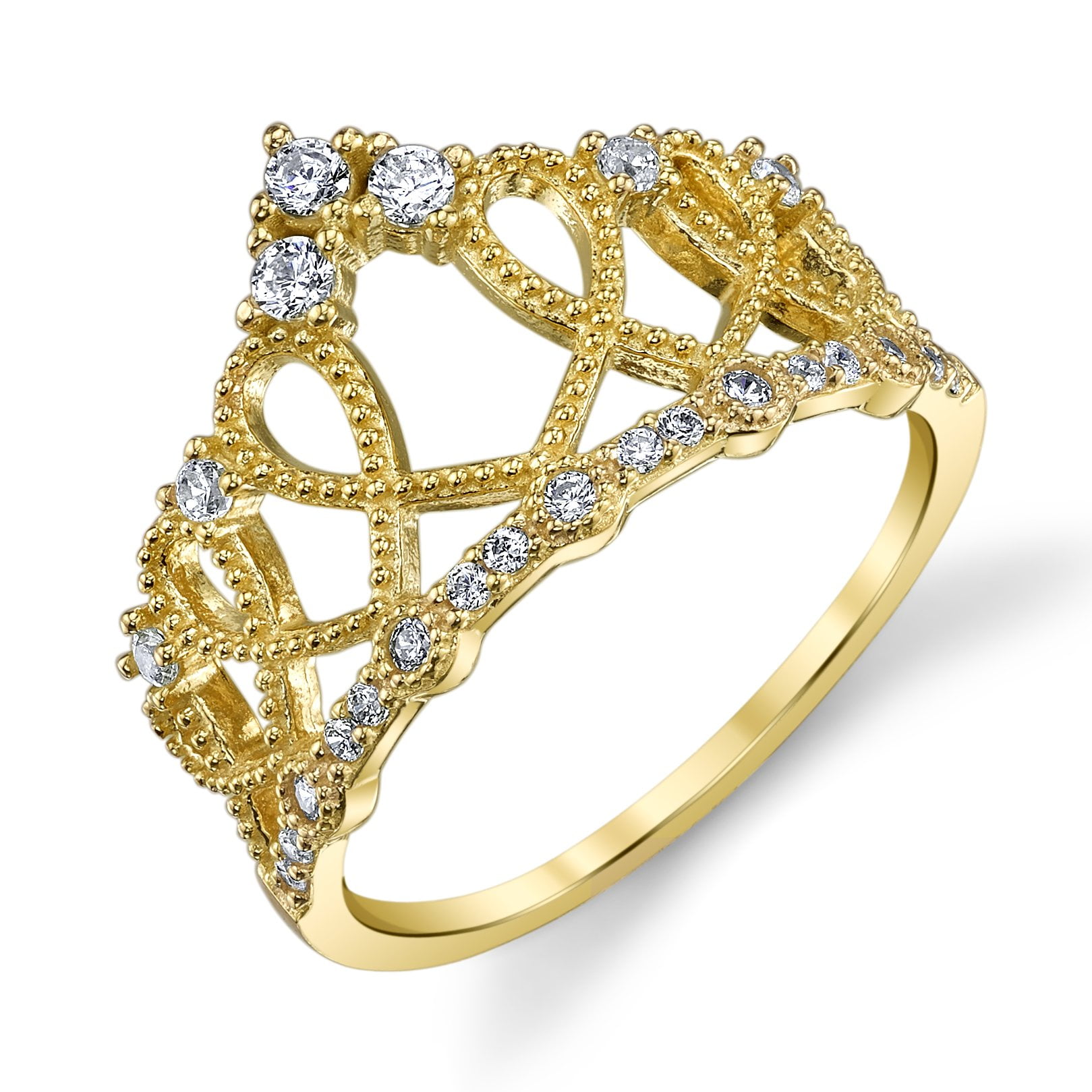 Tesori & Co - 14k Yellow Gold Princess Crown Tiara Ring - Walmart.com ... Tesori & Co - 14k Yellow Gold Princess Crown Tiara Ring - Walmart.com ...