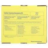 onn. Action Camera Accessory Kit for Most GoPro Hero Models, 22 Pieces ...