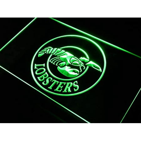 uertd Lobsters Seafood Restaurant Bar LED Neon Sign Green 24" x 16 ...