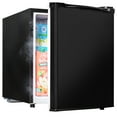 Manastin 1.7 Cubic ft. Toughened Glass Mini Fridge with Freezer, Black ...