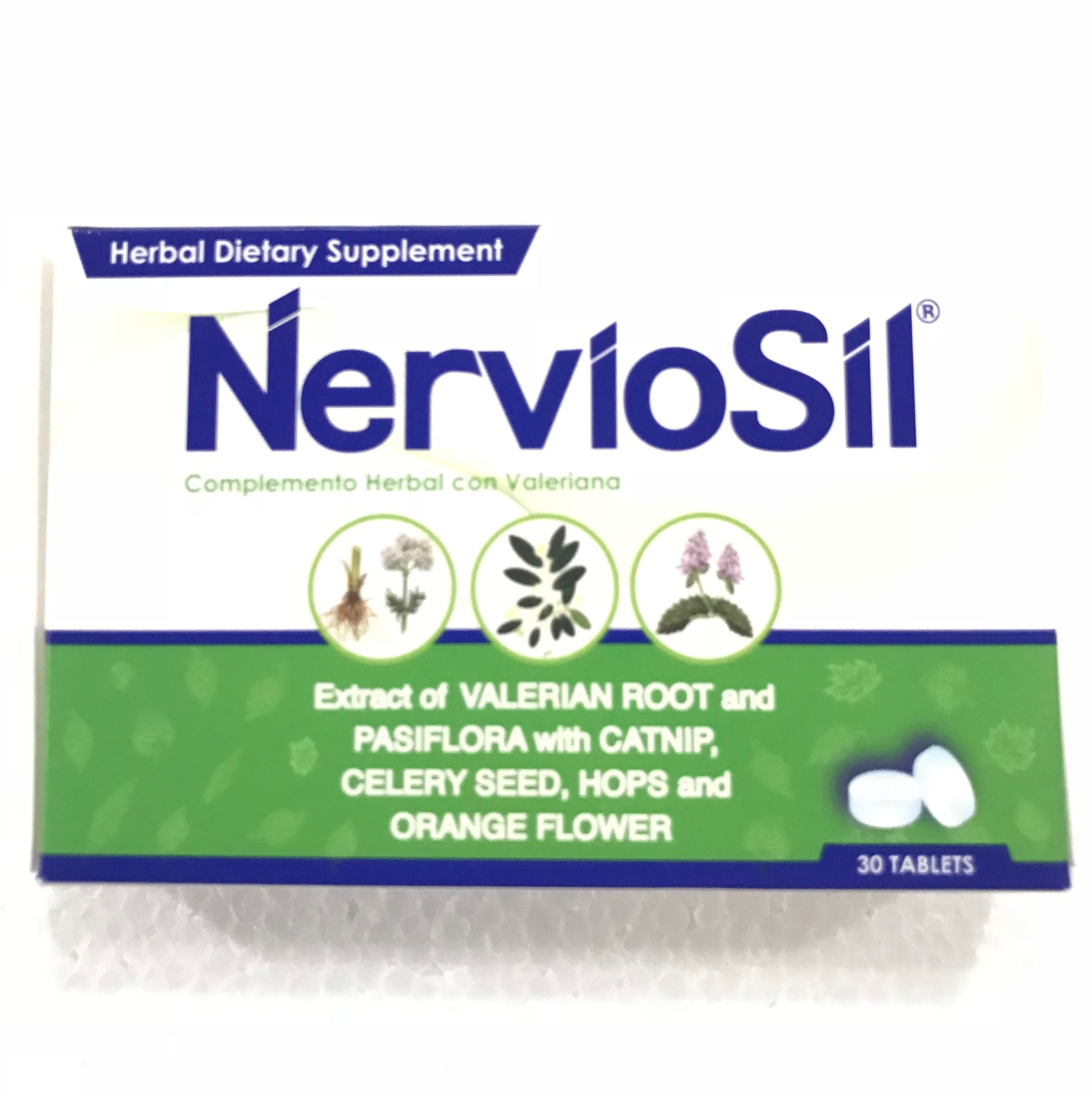 Nerviosil 30 Tablets Herbal - Walmart.com - Walmart.com