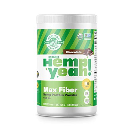 Manitoba Harvest Hemp Yeah! Organic Max Fiber Protein Powder, Omegas 3 ...