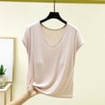 DAFPZW Womens Tops Summer V-Neck T Shirts Cap Sleeve Casual Comfy Tops ...