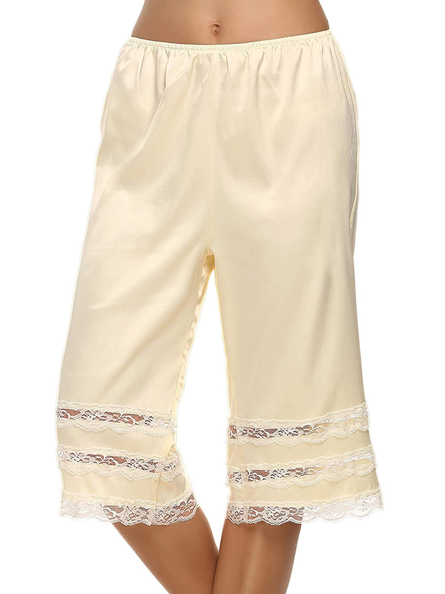 YiLvUst Women Lingerie Pajamas Short Pants Satin Pettipants Snip-it ...