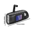 Hand Crank Solar Powered LED Flashlight 800 Lumens Rechargeable ...