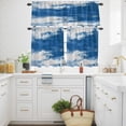 Abstract Mottled Design Kitchen Curtains Valance and Tier Set Retro ...
