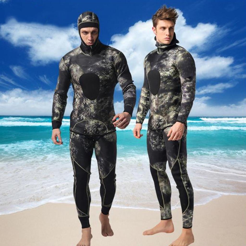 Traje de Neopreno para Hombre Traje Completo de Camuflaje de 3 Mm, 2 ...