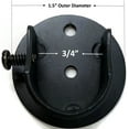Urbanest Inside Mount Brackets for 5/8" and 3/4" Rods, Black, Set of 2 ...