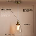 Pathson 1-Light Indusrtial Pendant Light, 200cm Adjustable Cable ...