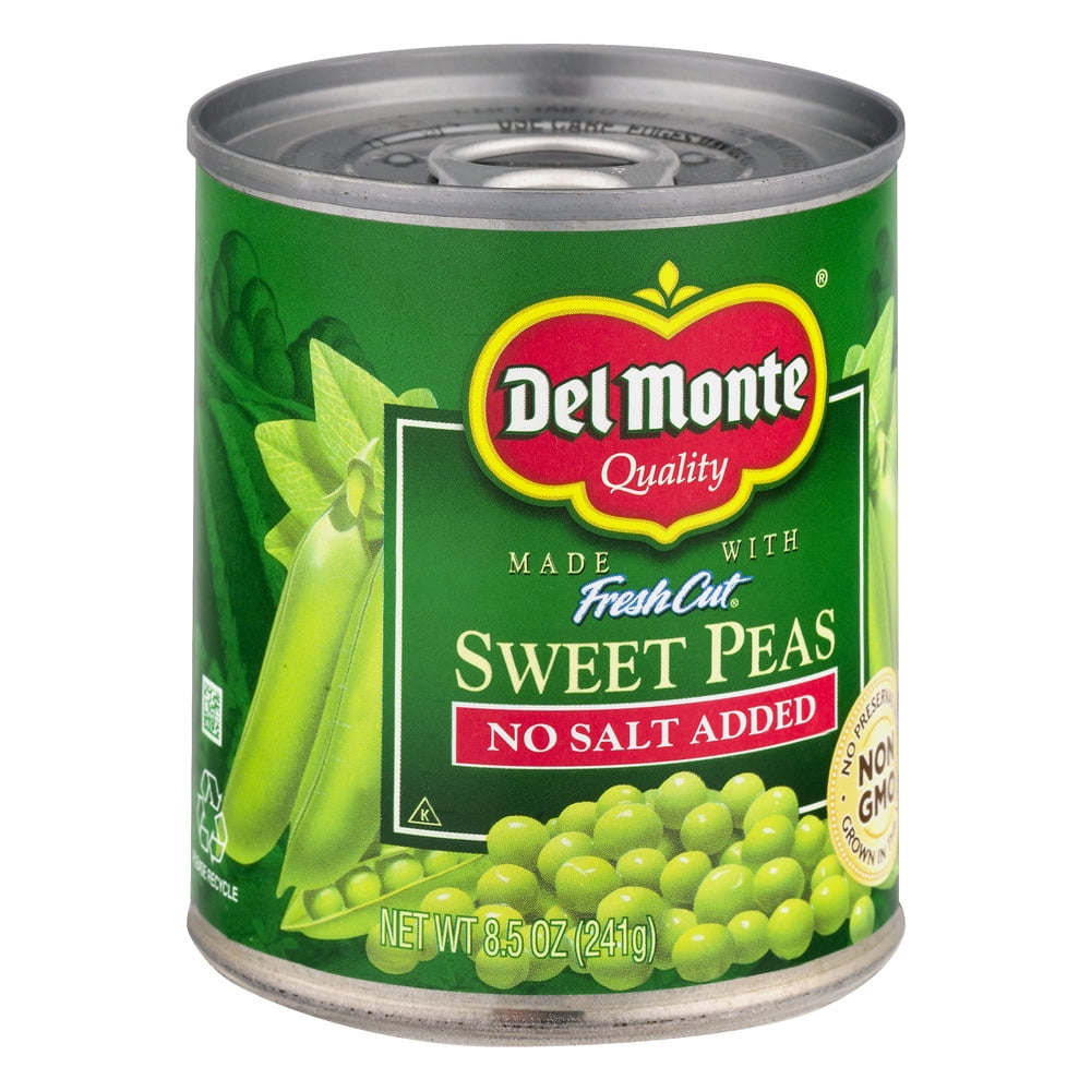 Del Monte Sweet Peas, No Salt Added, 8.5 oz Can - Walmart.com