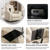 Power Recliner Chair with USB Ports, 270 Degree Swivel Leather Home ...