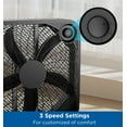 Mainstays 20-inch 3-Speed Box Fan, FB50-16HB, Black - Walmart.com