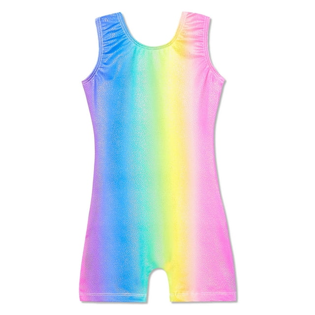Gymnastics Leotards for Girls Kids Size 2t 3t One-Piece Colorful Stripe ...