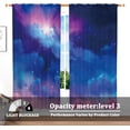 42 x 84 Inch Universe Galaxy Blackout Curtains Outer Space Blue Pink ...