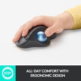 Logitech Ergonomic Wireless Trackball Mouse, Easy Thumb Control, Smooth ...