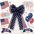 Wreath Bows, 26x42 Large Patriotic Ribbon Decor for Front Door Wall ...