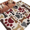 Area Rug 60×96in, Red Brown Black Claws Floor Carpet Living Room Rug ...