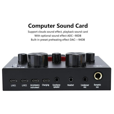 V8S Live Broadcast Sound Card Sound Card Computer Sound Card Mobile ...