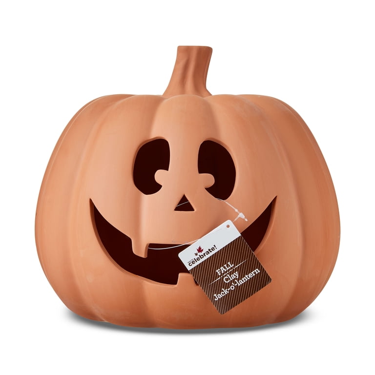 Terra Cotta Pumpkin Clay Pumpkin Jack O' Lantern Sculpture Art Lesson ...