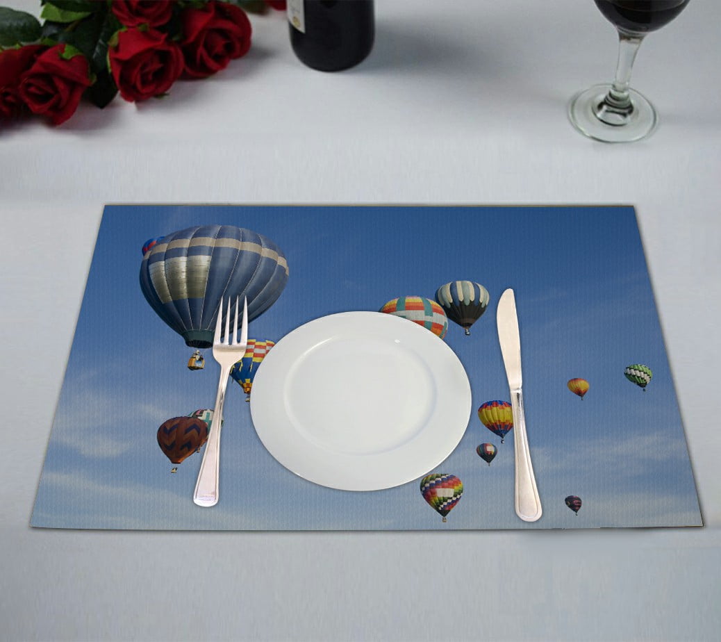 ECZJNT Hot air balloons Albuquerque Hot Air Balloon Festival Placemat ...