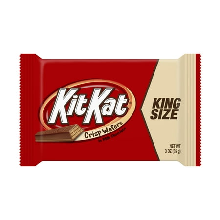 Kit Kat® Milk Chocolate King Size Wafer Candy, Individually Wrapped, 3 ...