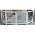 Dog Gate Indoor – 72 Inch Wide, 18 Inch High, Foldable 4 Panel Pet Gate ...