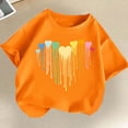Ashyfjp Girls Fashion Tops Casual Solid Short Sleeve Crew Neck Tee with ...