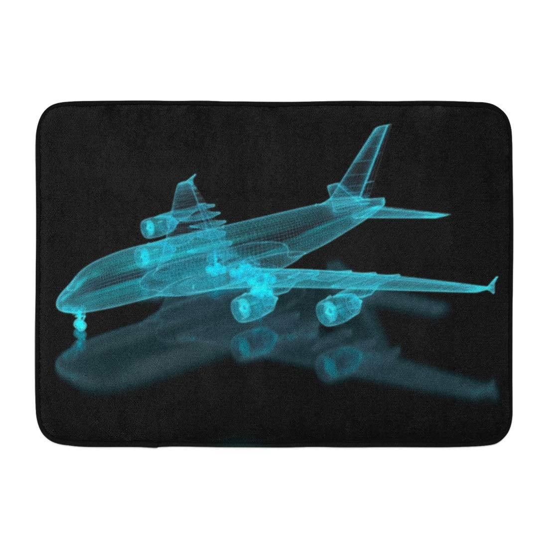 YUSDECOR Plane Blue Aviation Commercial Aircraft Mesh Part of Series ...