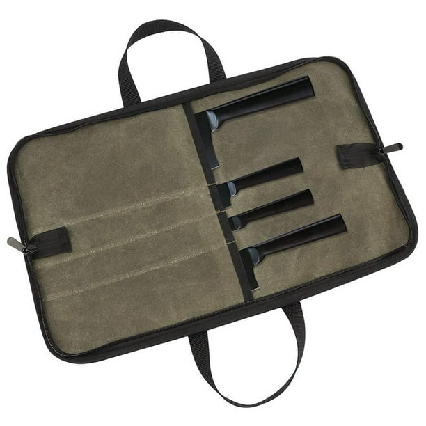 Chef Knife Case Waxed Canvas Roll Storage Knife Carrying Pouch ...