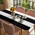 Black and White Stripe Pattern Fitted Rectangle Tablecloth 32" x 72 ...