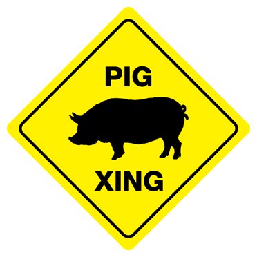 ARMADILLO CROSSING Funny Novelty Crossing Sign - Walmart.com