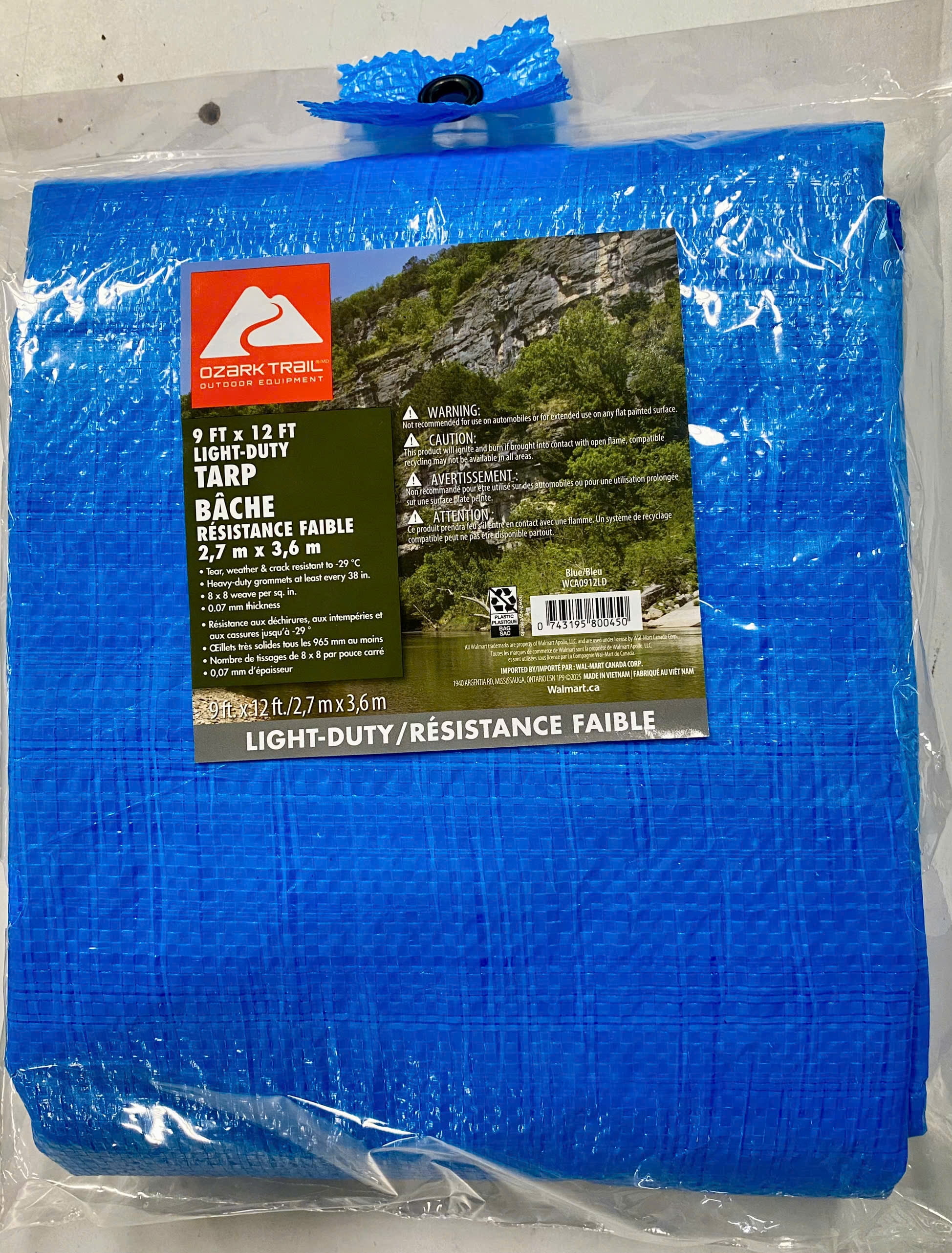 Ozark Trail Polyethylene Light Duty Tarp 9x12ft, 9 x 12 ft - Walmart.ca
