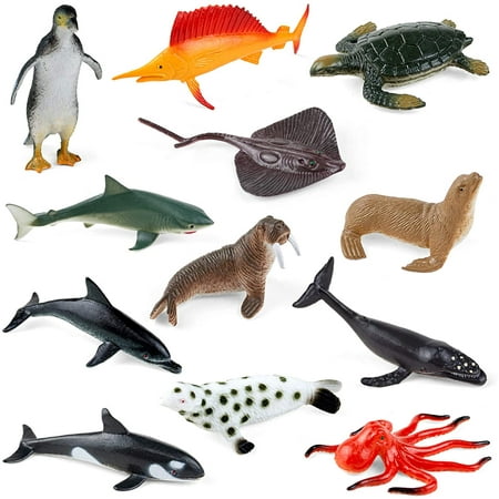 Sea Animal Toys for Kids, HHHC Realistic Sea Creature Figurines for ...