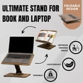 Vigo Wood Book Stand for Reading 360° Adjustable, Wooden Laptop Stand ...