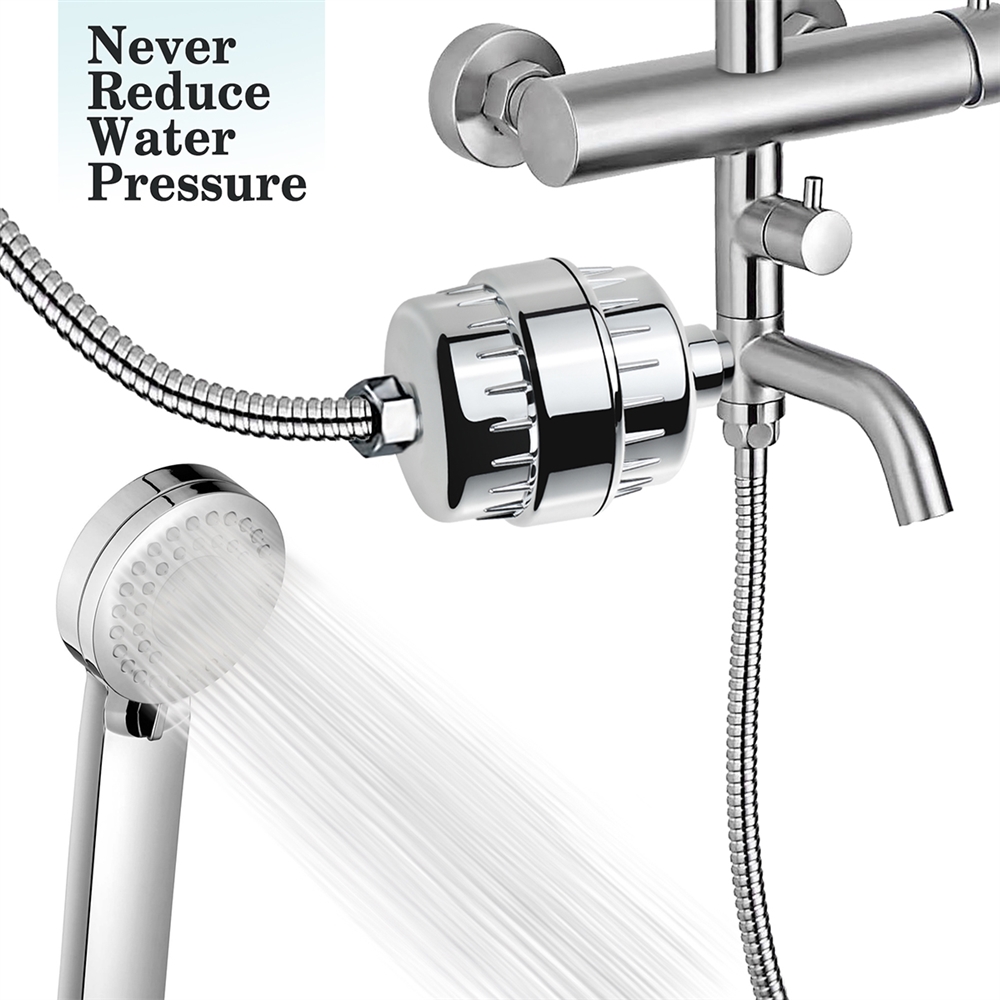 17-Stage Shower Filter with 2 Cartridges, Universal Shower Head Filter ...