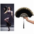 ANXPTIME Embroidered Lace Folding Fan for Wedding Dancing Party Chinese ...