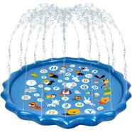 Dimple Splash Pad 67" Large Kids Sprinkler Play Mat for Toddlers Water Splash Pad Toys Outdoor ...