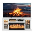 Sonegra 70'' Farmhouse Fireplace TV Stand, 36'' LED Light Entertainment ...