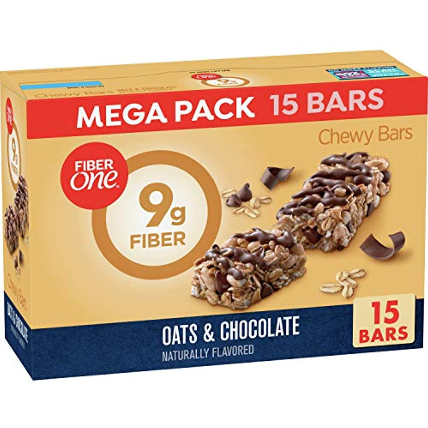 Fiber One Chewy Bars, Oats & Chocolate, Fiber Snacks, Mega Pack, 15 Ct ...