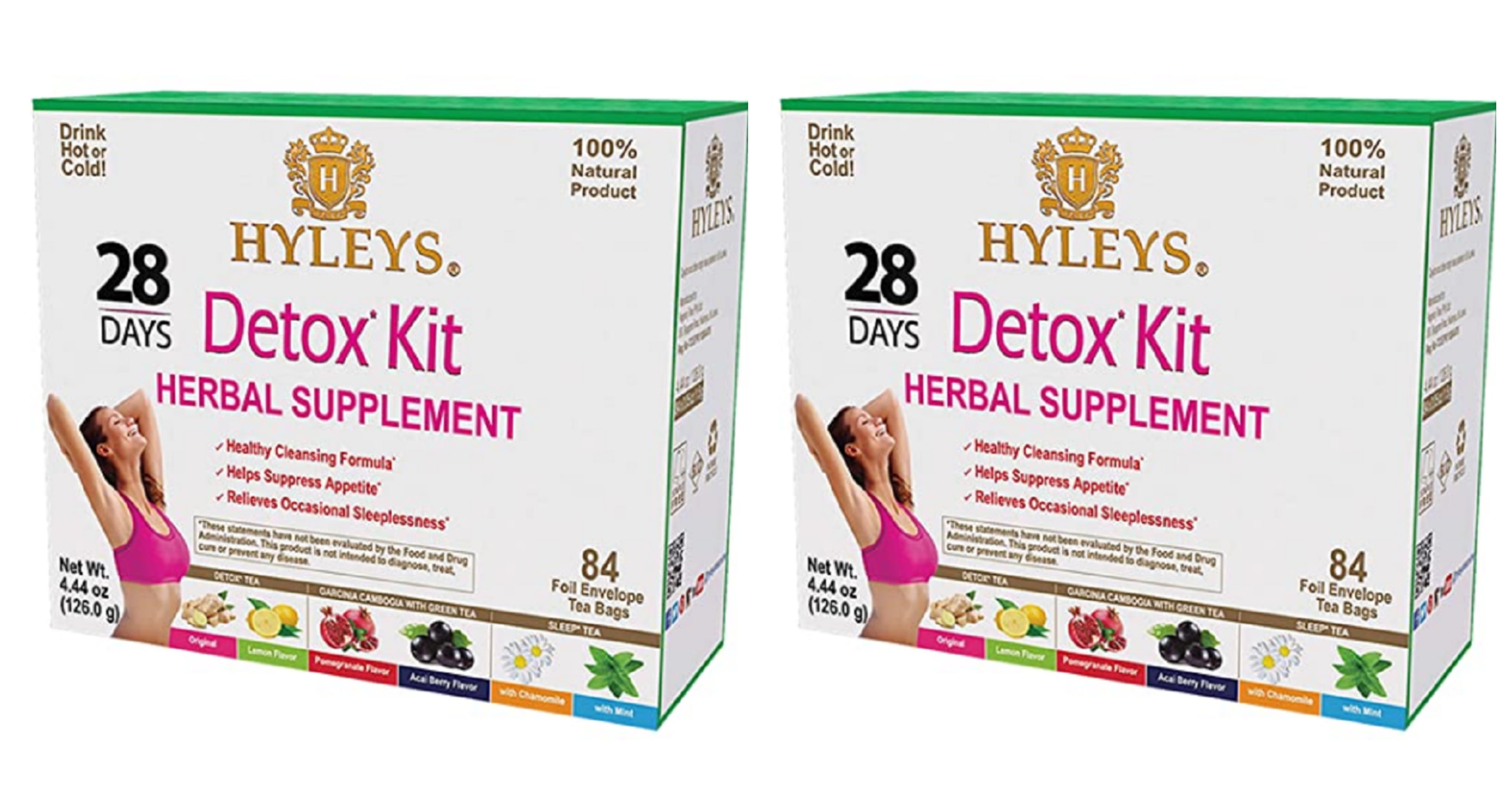 2 Packs of Hyleys Wellness Tea 28 Days Detox kit (168 Tea Bags ...