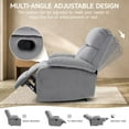 Manual Velvet Recliner Chair with Adjustable Footrest for Small Spaces ...