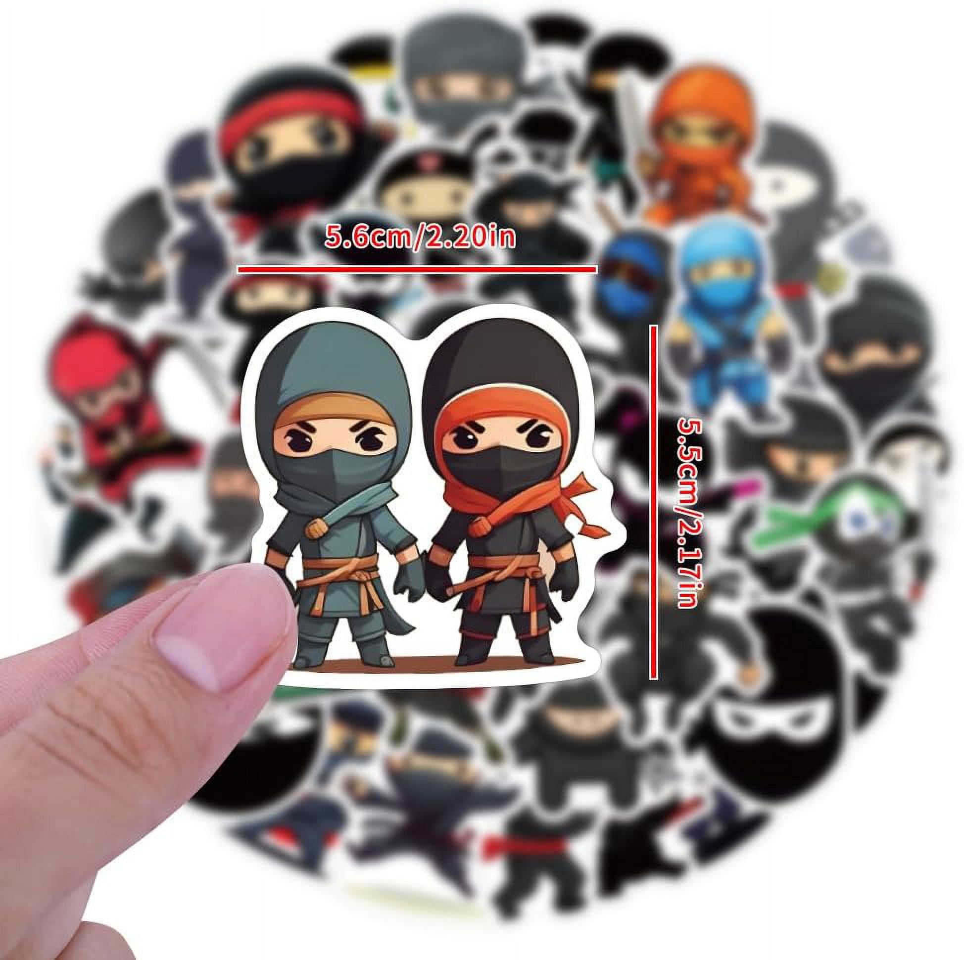 SHILIU-50 Packs Ninja Stickers Water Bottles Laptop Phone Motorcycle ...