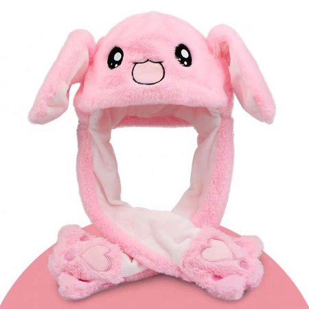 Lady Girl Plush Animal Ear Hat Toy Birthday Gift With Movable Ears ...