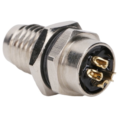 M8-F1-P4 Aviation Connector Plug 4 Pin Male Female Screw Type Panel ...
