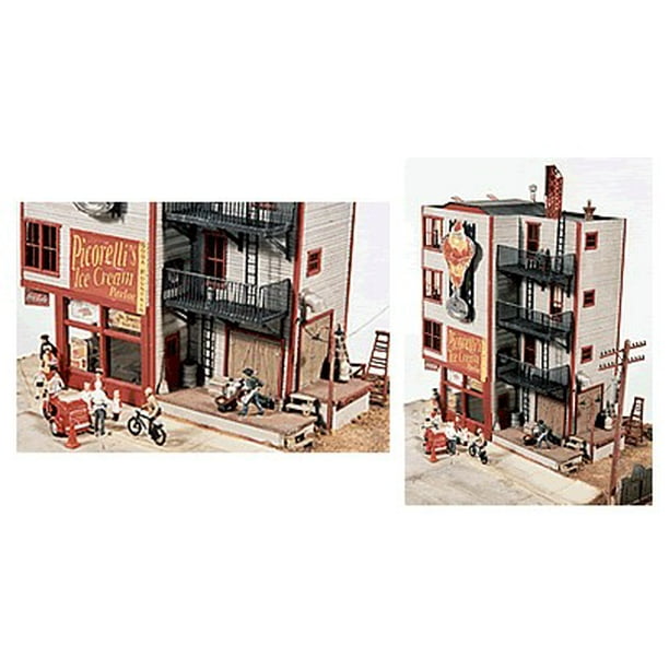 JL Innovative Design 421 HO Picorelli's Ice Cream Parlor Wooden Kit ...
