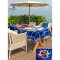 60x120 Inch Outdoor Tablecloth with Umbrella Hole Zipper Rectangle ...