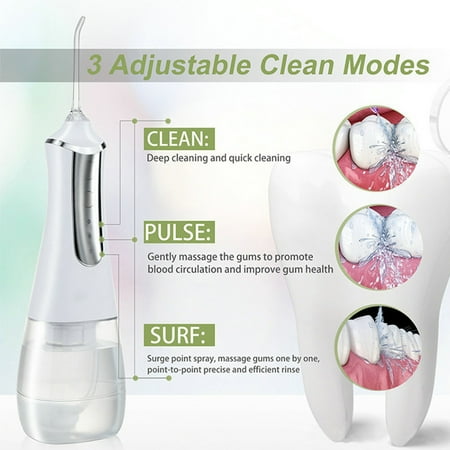 Tooth Irrigator 5W 300ml Electric IPX6 Waterproof Water Jet Mouth Water ...